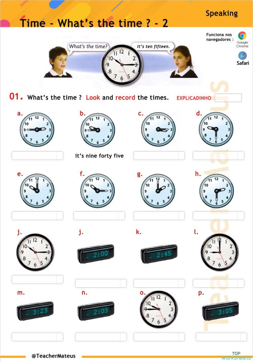 Speaking: interactive worksheets and online exercises | TopWorksheets