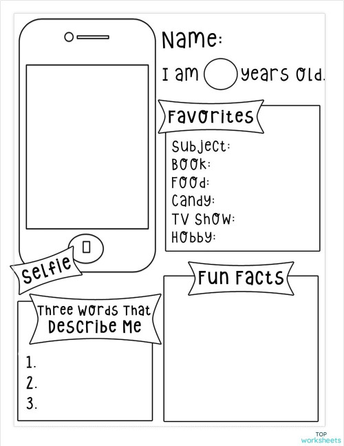Back to School - All About Me. Interactive worksheet | TopWorksheets