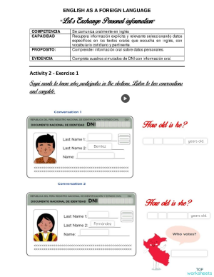 Let's exchange personal information Exercise 1_Cuarto. Interactive ...