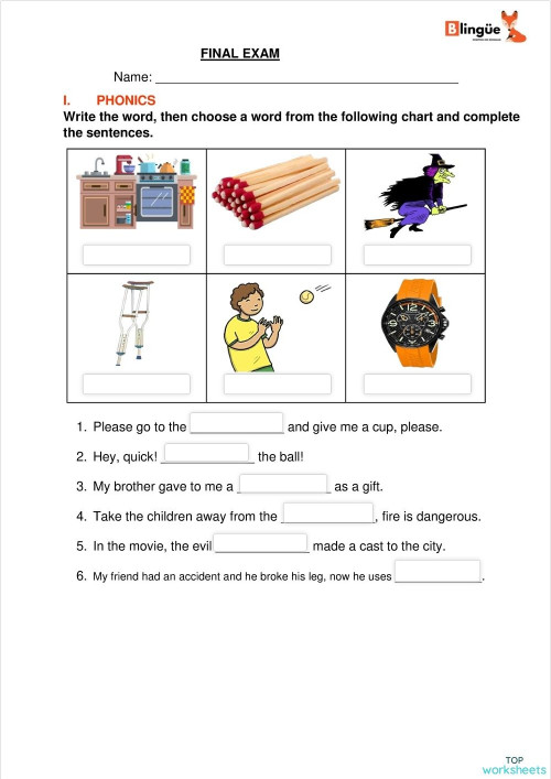 Final exam Flyers 11 (SM6-3). Interactive worksheet | TopWorksheets