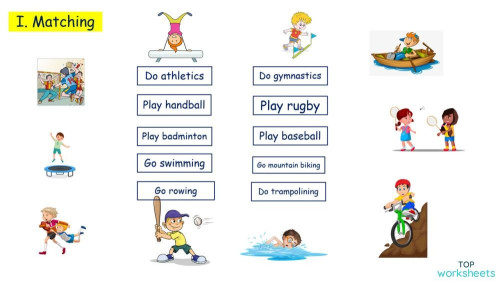 Sports and Activities. Interactive worksheet | TopWorksheets
