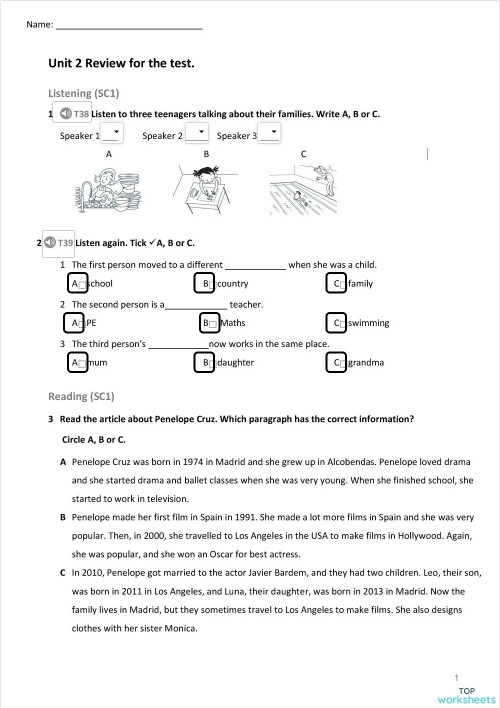 U2 Review For The Test 6th Interactive Worksheet Topworksheets