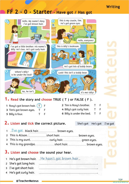 Writing: interactive worksheets and online exercises | TopWorksheets