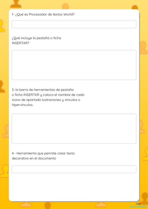 cuestionario. Ficha interactiva | TopWorksheets