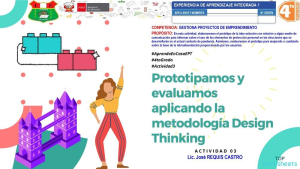 ACTIVIDAD 3: Prototipamos y evaluamos aplicando la metodología Design Thinking. Ficha ...