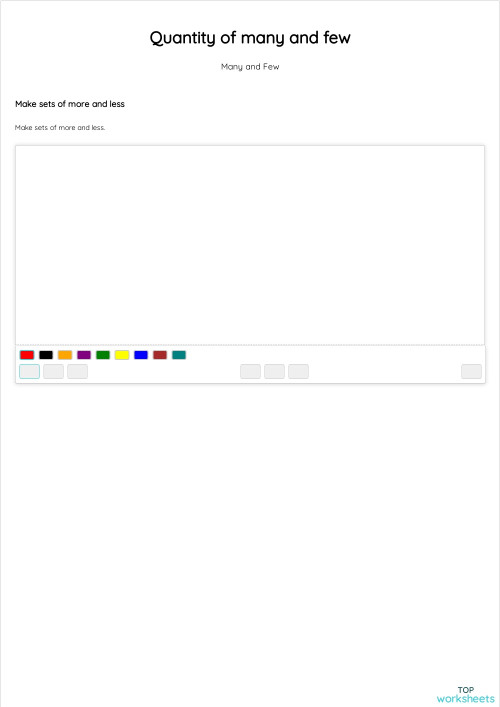 Many and Few worksheet 2. Interactive worksheet | TopWorksheets