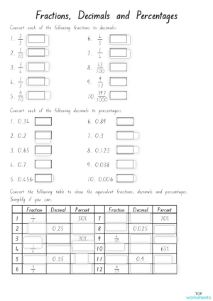 Maths Week 10. Interactive worksheet | TopWorksheets