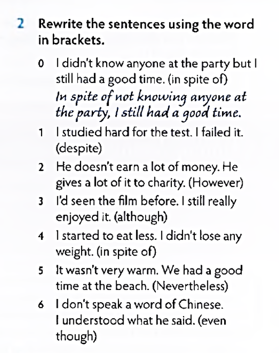 Linkers of Contrasts. Interactive worksheet | TopWorksheets