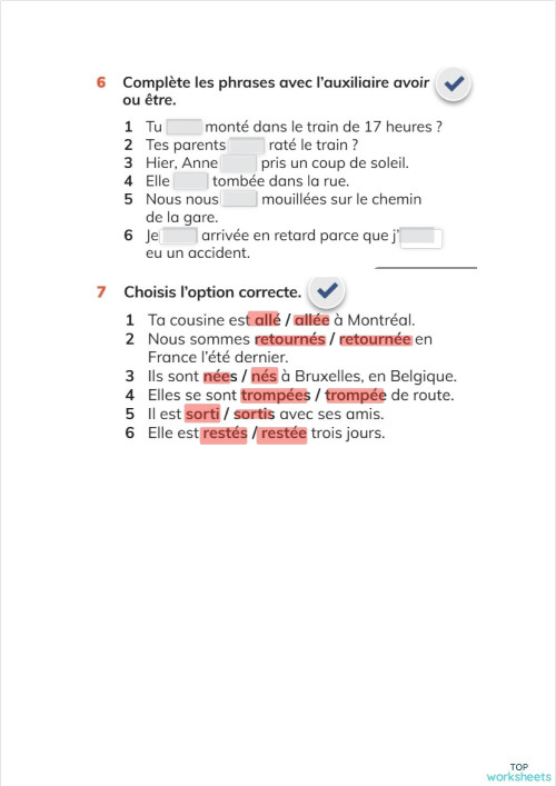 Futur proche + Passé récent. Fiche interactive | TopWorksheets