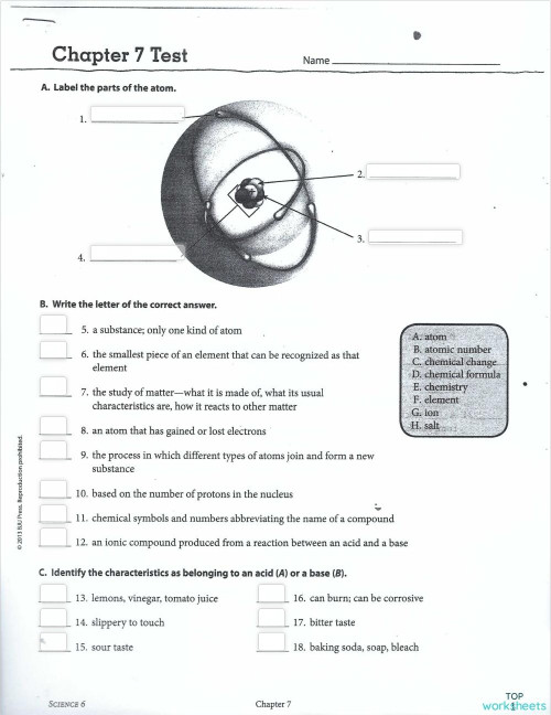 Atoms and Molecules: interactive worksheets and online exercises ...