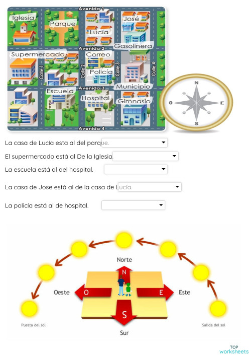 Estudios Sociales - Mapas y NOSE -Examen 1. Ficha interactiva ...