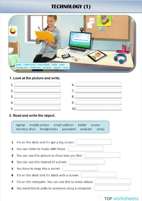 Technology. Interactive worksheet | TopWorksheets