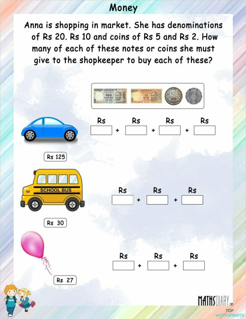 M_G02M16L69_WA02_Denominations in money. Interactive worksheet ...
