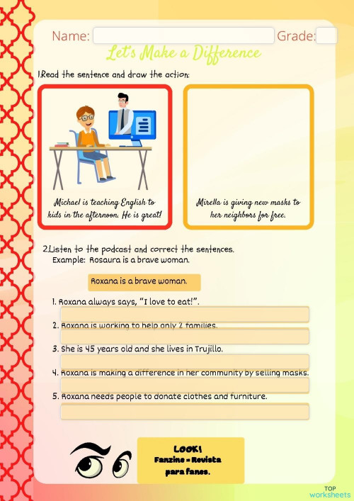 Exp 4 A2 Activity 3 Let’s Make a Difference. Interactive worksheet ...