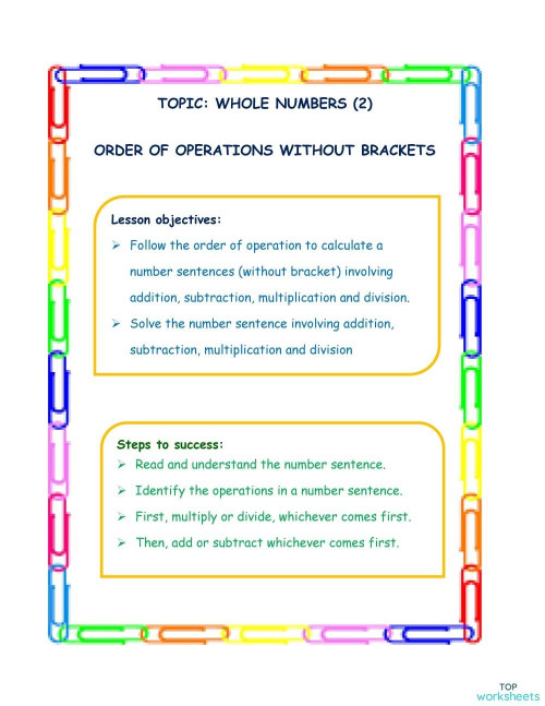 order of operations 4. Interactive worksheet | TopWorksheets