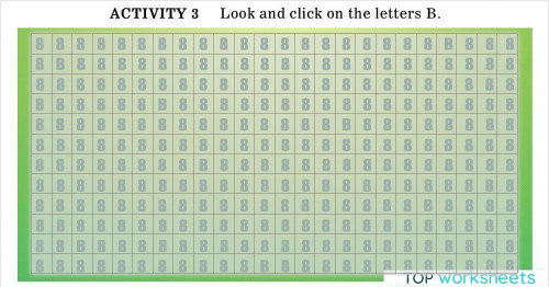 KB 104-S03-03 The letter B. Interactive worksheet | TopWorksheets