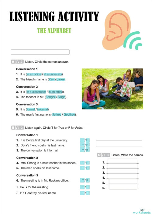 LISTENING ACTIVITY THE ALPHABET Ficha Interactiva TopWorksheets listening-activity-the-alphabet-ficha-interactiva-topworksheets