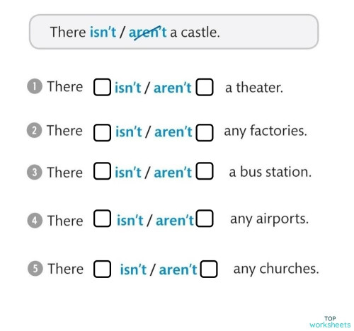 there is not / there are not part 1. Interactive worksheet | TopWorksheets