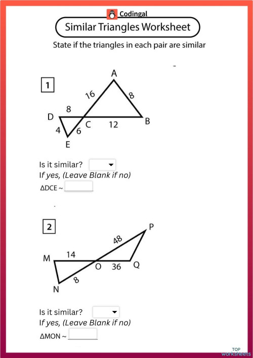 M_G08M17L44_WA01_Proving_Similarity_. Interactive worksheet | TopWorksheets