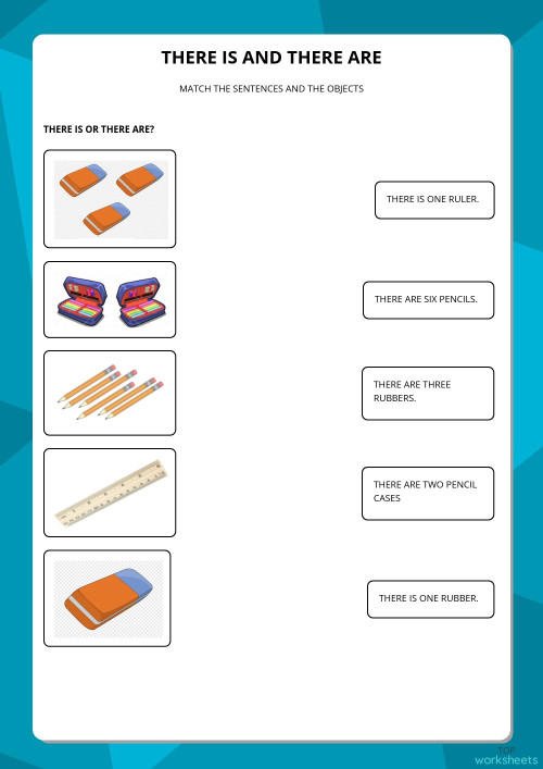 THERE IS AND THERE ARE. Interactive worksheet | TopWorksheets