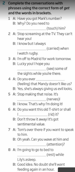 b2 unit 2a vocab (get). Interactive worksheet | TopWorksheets