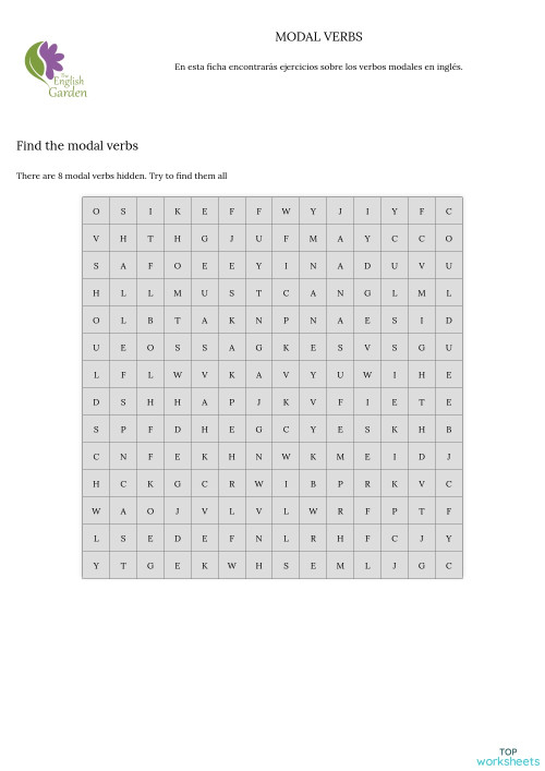 MODAL VERBS. Interactive worksheet | TopWorksheets