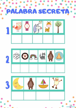 Palabras secretas. Ficha interactiva | TopWorksheets