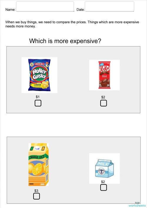 Year 1 Math | Money (Coins). Interactive worksheet | TopWorksheets