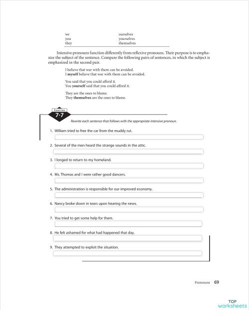 English sentence builder part 4. Interactive worksheet | TopWorksheets