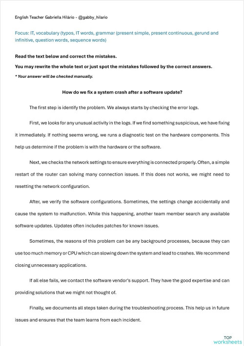 Business English - IT - Lesson 3C - Reading. Interactive worksheet ...
