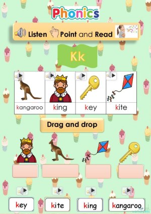 Phonics "k". Interactive worksheet | TopWorksheets