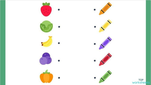 Green Colorful Illustration Matching Colors Worksheet (Presentación) 1 ...