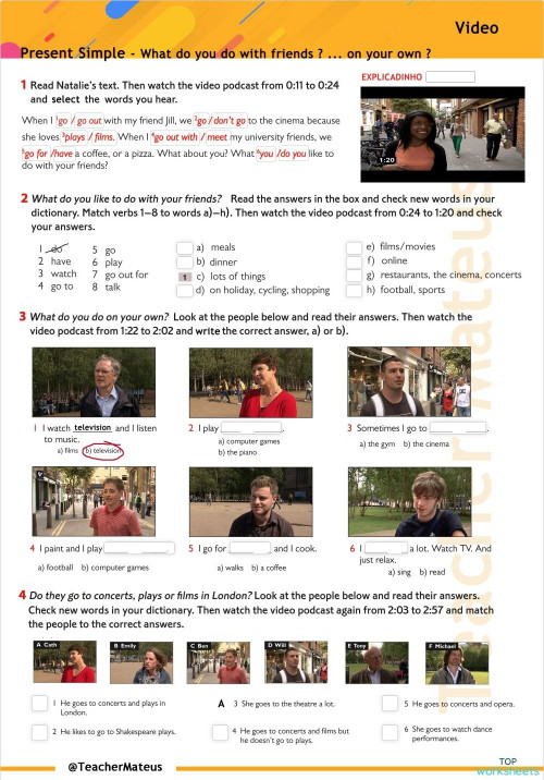 What Do We Have In Common Worksheets English Language: Interactive