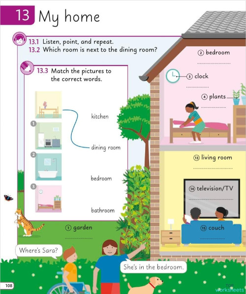 13 - kids - 108-117. Interactive worksheet | TopWorksheets