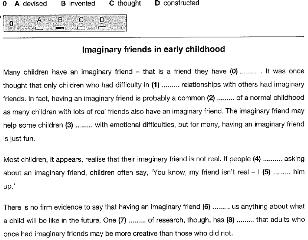 B2 First 3 Use of English Part 1. Interactive worksheet | TopWorksheets