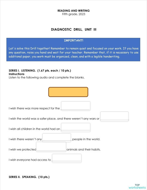 Interactive worksheets and online exercises in english | TopWorksheets