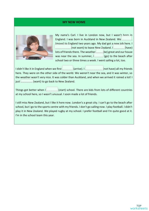 My New Home. Interactive worksheet | TopWorksheets
