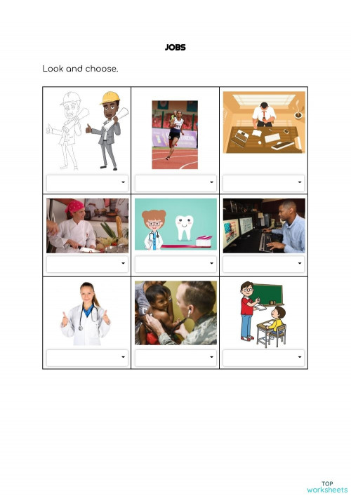 Jobs part 1 topworksheets. Interactive worksheet | TopWorksheets