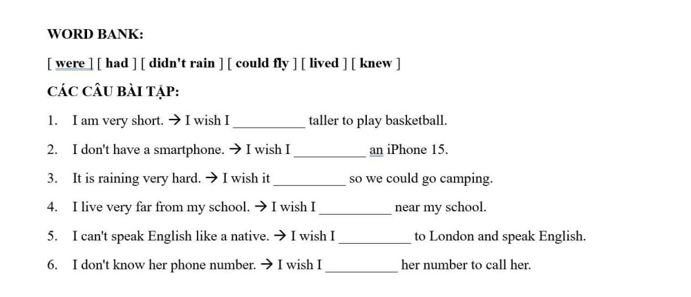 Wish sentence. Interactive worksheet | TopWorksheets
