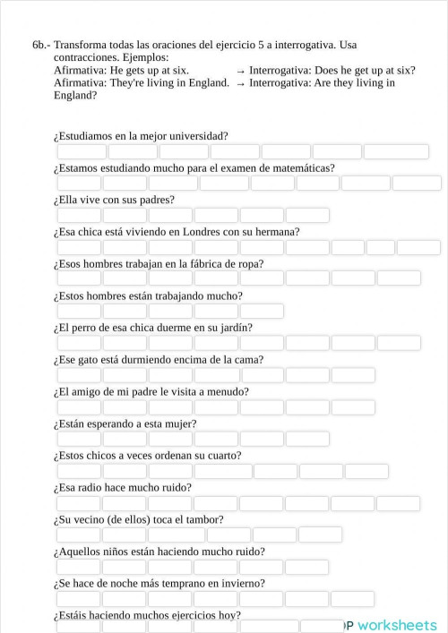 Traducción: fichas interactivas y ejercicios online | TopWorksheets
