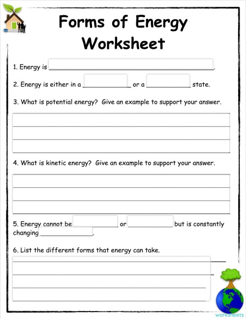 Matter and energy: interactive worksheets and online exercises ...