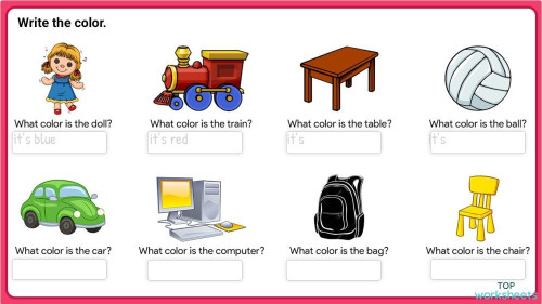 What color is it?. Interactive worksheet | TopWorksheets