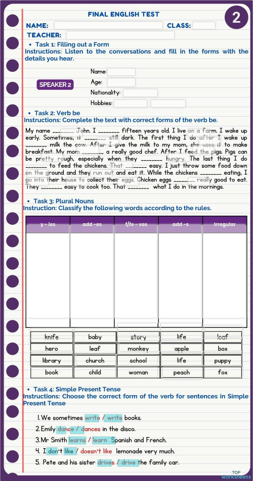 Like/Want/Need/Have + To + Verb. Interactive worksheet | TopWorksheets