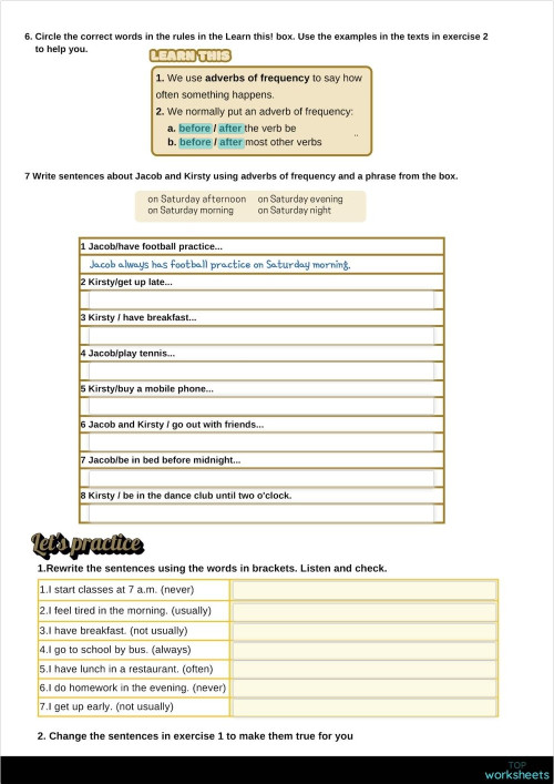 IITrim 3.2 Adverbs of Frequency.Grammar. Interactive worksheet ...