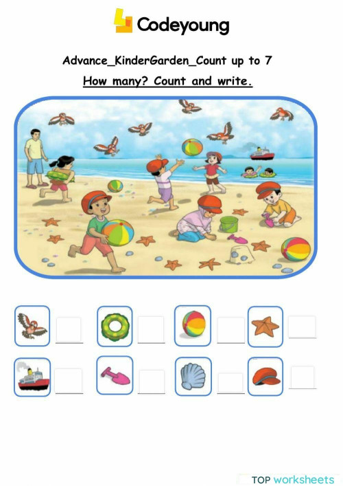 Count and write free. Interactive worksheet | TopWorksheets