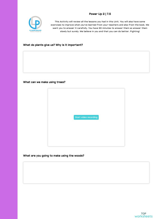 Power Up 2 | 7.5. Interactive worksheet | TopWorksheets