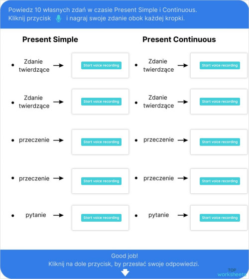 gramar - present cont vs simple - 6. Interactive worksheet | TopWorksheets