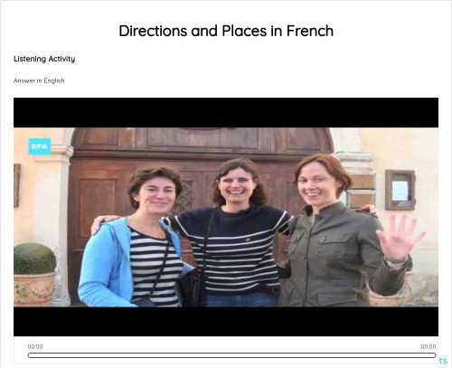 Directions and Places in French. Interactive worksheet | TopWorksheets