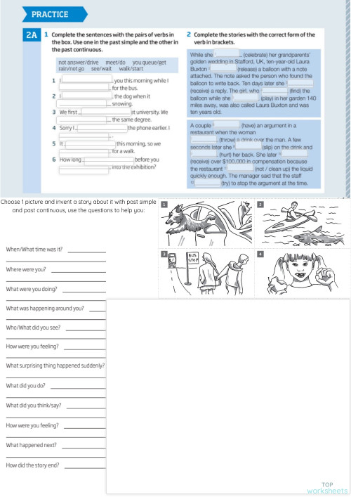 past simple/continuous. Interactive worksheet | TopWorksheets