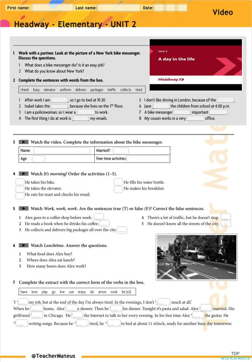VIDEO - NH - Elementary - Unit 02 - TM0341 (Copied). Interactive ...